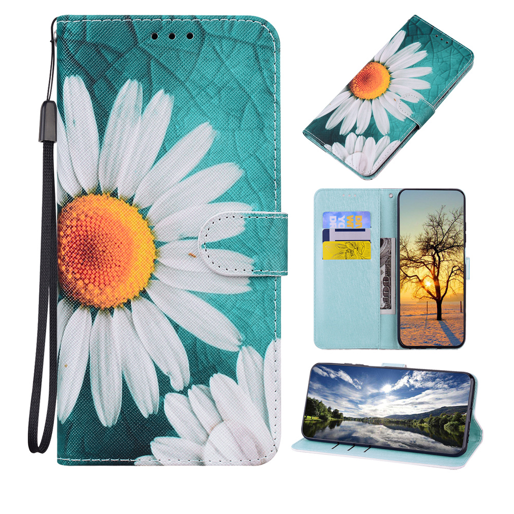 Fleur qui tombe-F21 Pro 5G CPH2341-Étui Portefeuille En Cuir pour OPPO ...