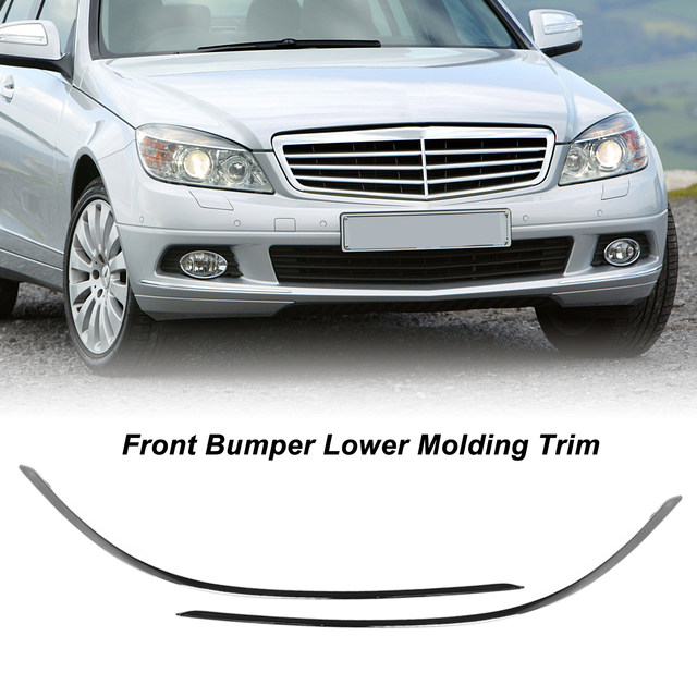 1 Pair of Car Front Bumper Lower Chrome Molding Trim For Mercedes Benz C Class W204 Standard Facelift 2011 2012 2013 2014 AliExpress
