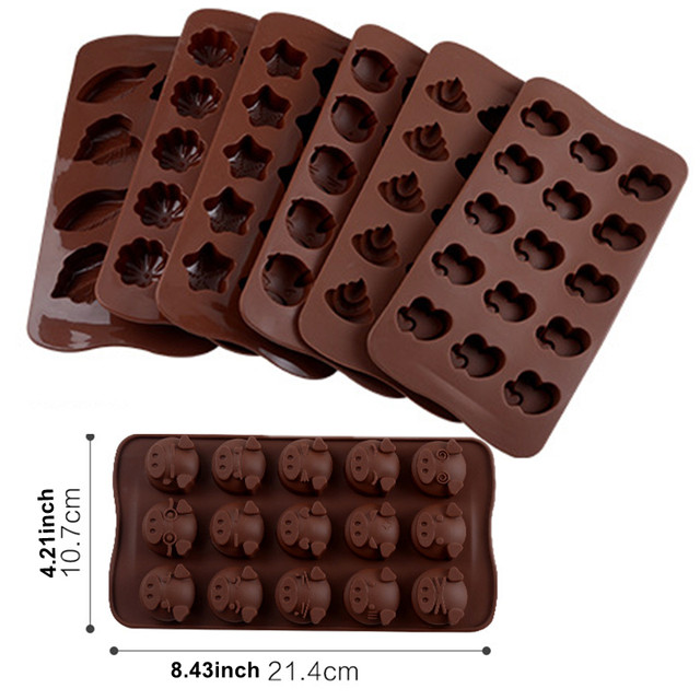 Sweet Moulds Silicone Uk 2 Pieces Silicone Break Apart Chocolate Molds ...