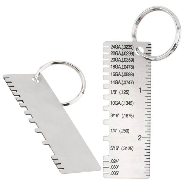 Thickness Gauge 3Pcs Stainless Steel Thickness Wire Gauge, Dual Sided ...