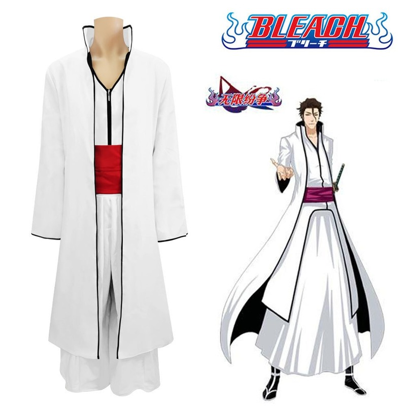 Xcoser Bleach Cosplay Ssuke Aizen Costume White Party