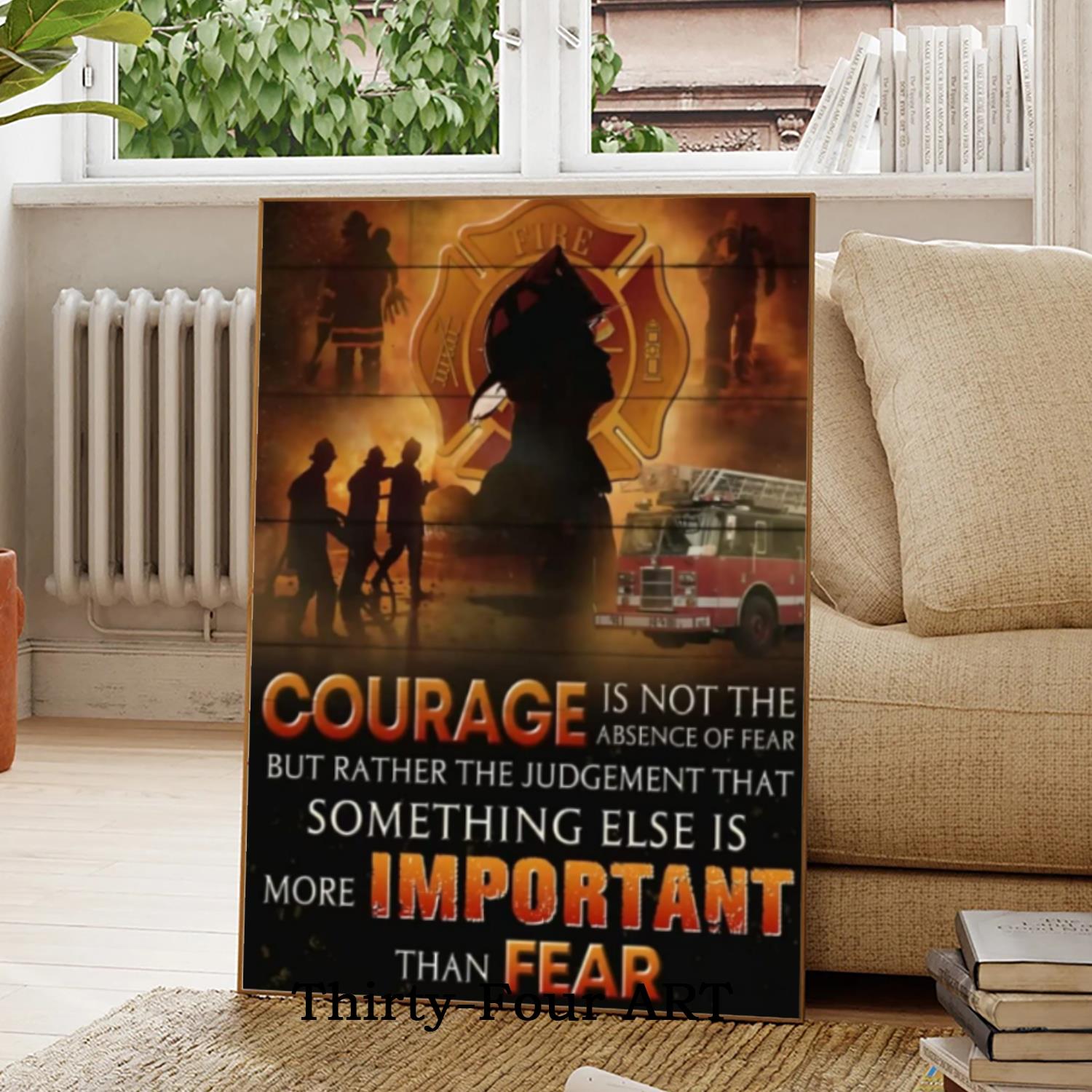 Firefighter fire fighting hero Poster Prints Wall Art - Top Buy American