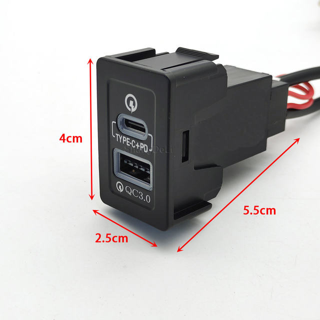 Red Light Car Quick Charger TYPE C PD USB Interface Socket for Suzuki SX4 Swift Vitara New Alto Ciaz Splash Accessories AliExpress