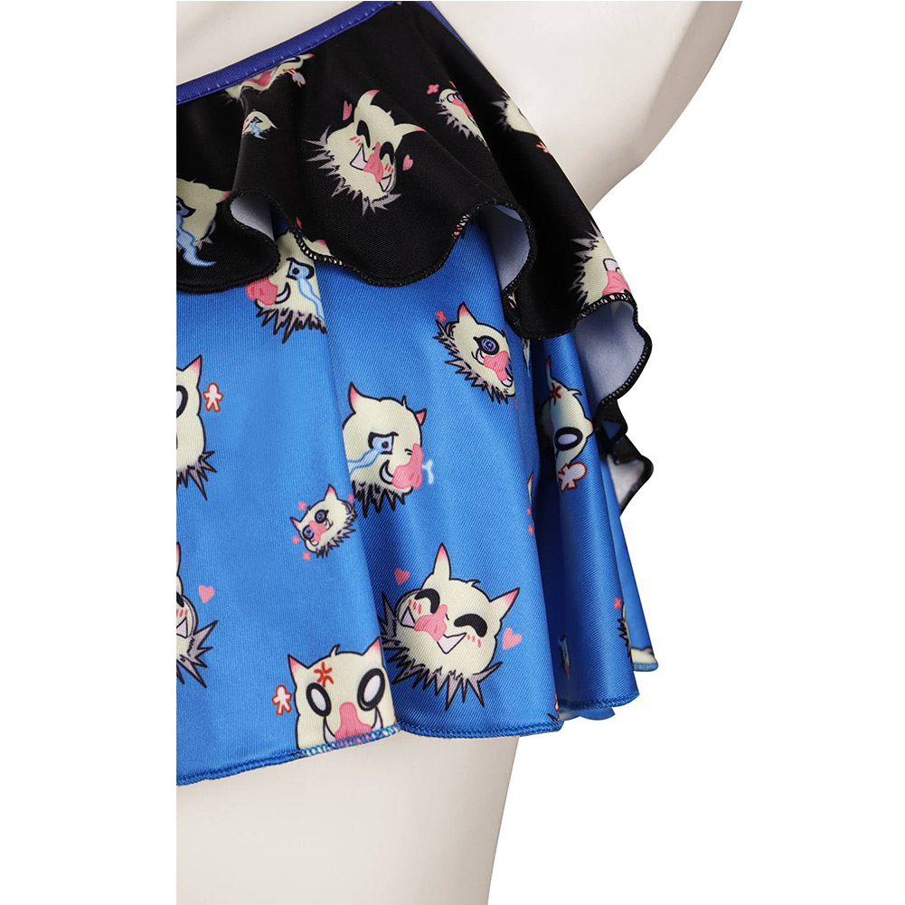Anime Demon Slayer Hashibira Inosuke Swimsuit Cosplay Costume Outfits ...