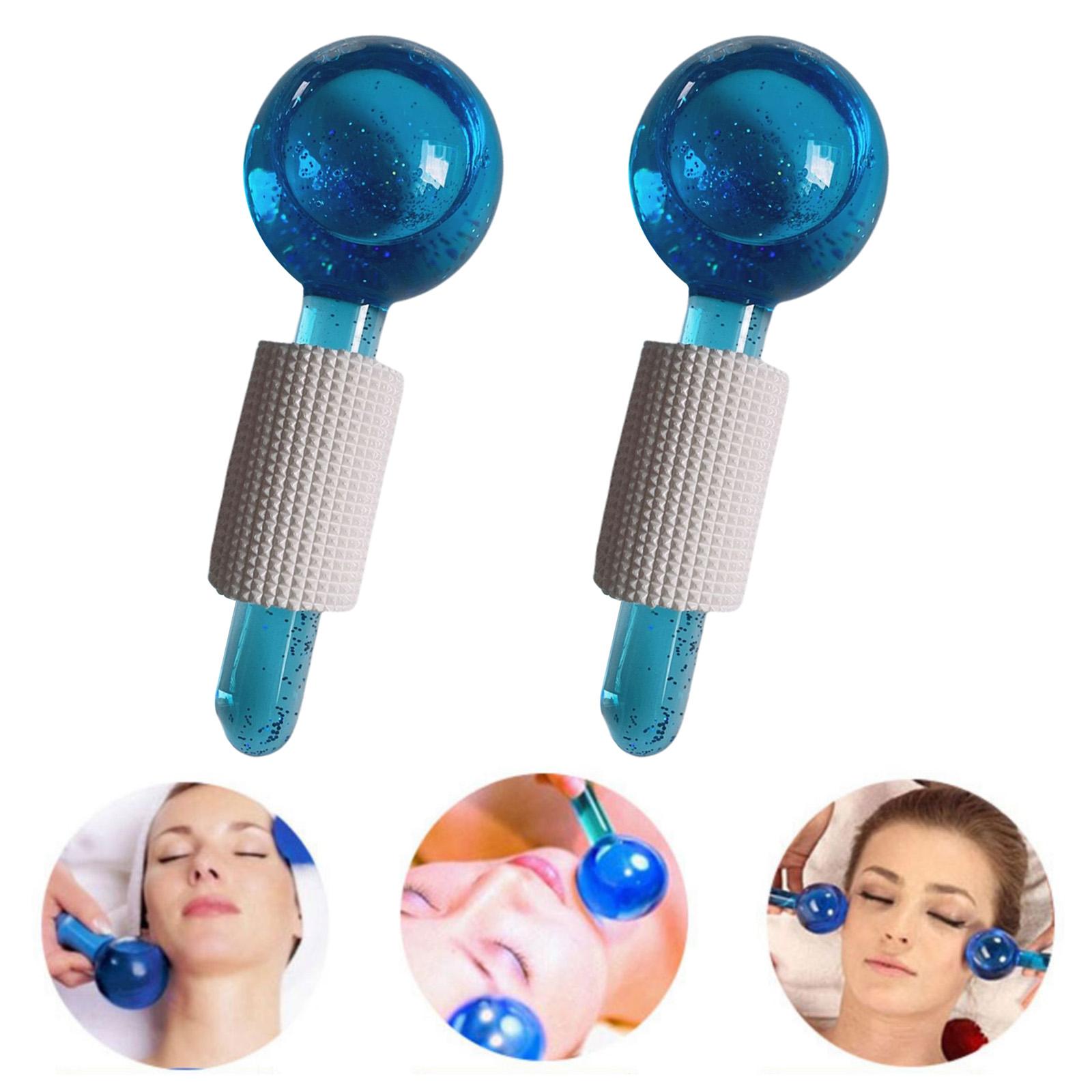 Bleu 2x Visage Rouleau De Serrage Rougeurs Apaisante Salon Anti Rides