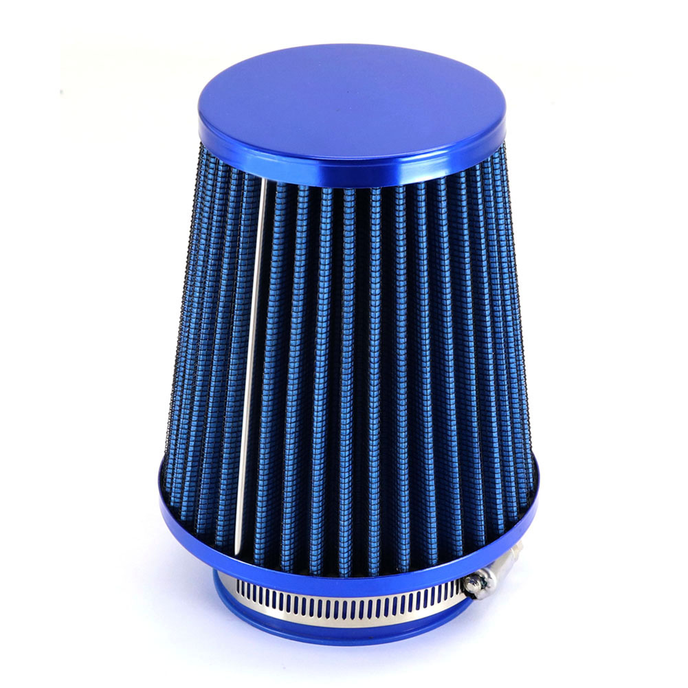 Filtres à air,Filtre à Air universel pour voitures, rond, conique, bleu ...