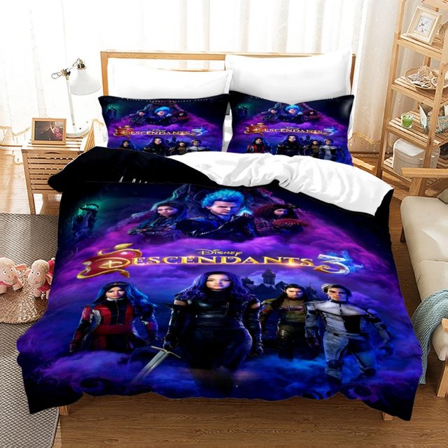 Descendants 3 Bedding Set Harajuku 3D Print Home Textile Bedding Pillow Case Quilt Cover Bed Suit Oversized Kid Bed Linen Gifts AliExpress