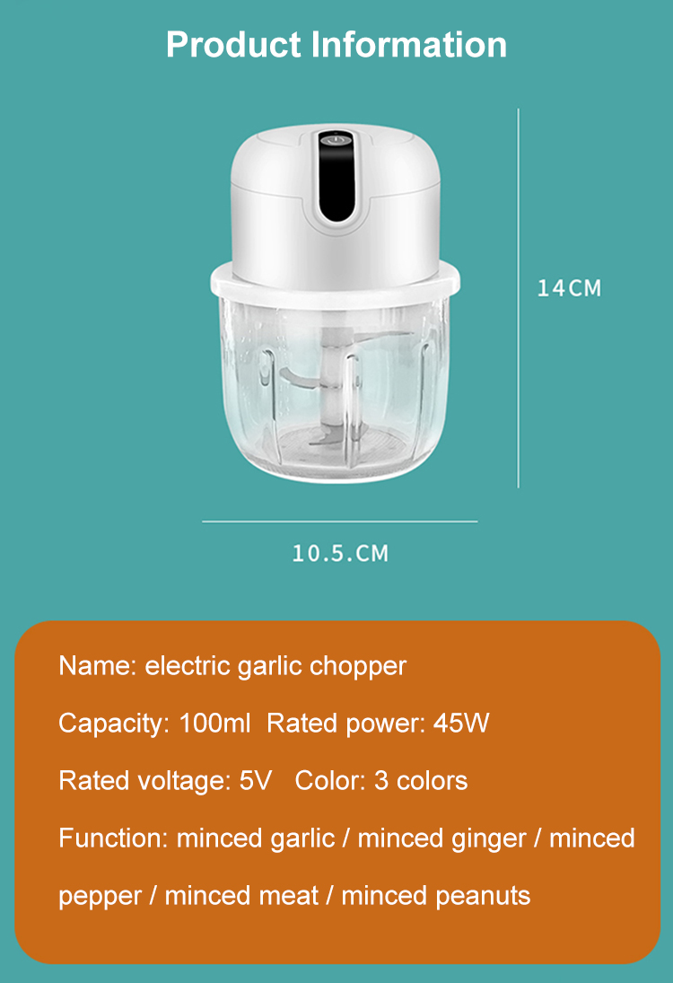 Moulin à légume,Hachoir électrique multifonction,presse-purée,USB,sans ...