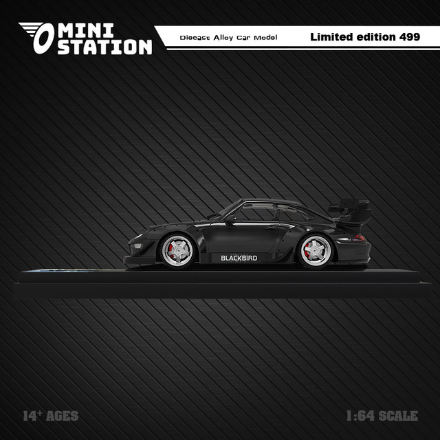 クリアランス 1/64 Mini Mini Station Silver/Black Station RWB 湾岸 ミッドナイト タイプB ...