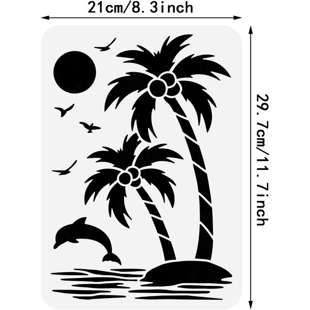 Palm Tree Stencil
