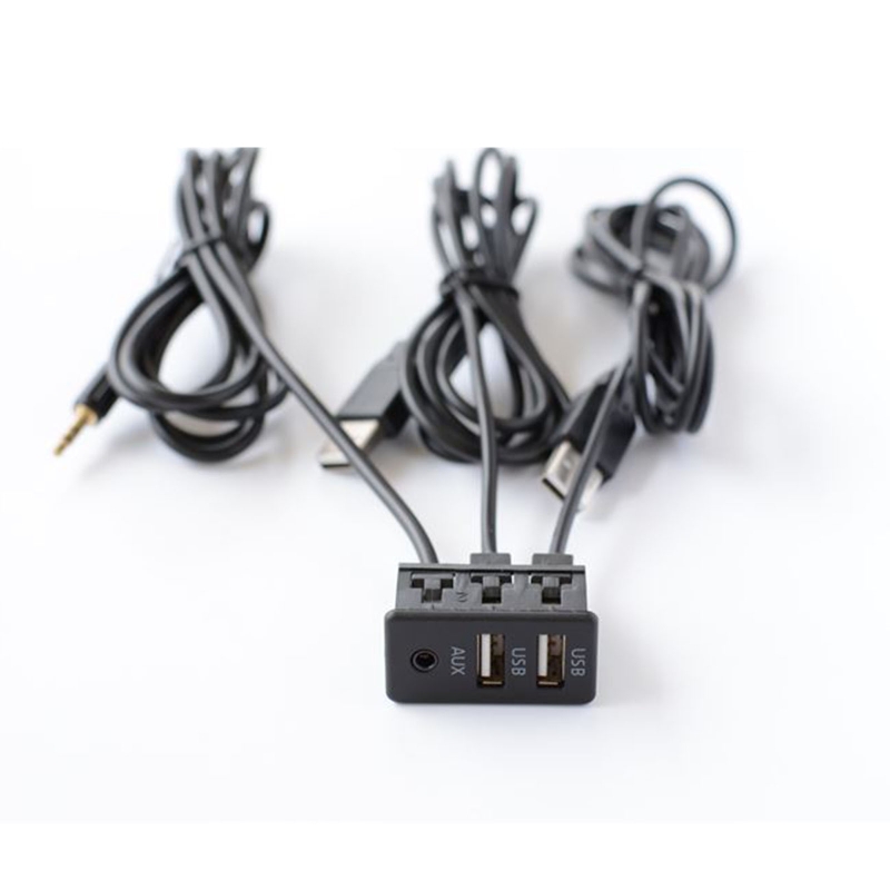 Adaptateur USB à double Port pour tableau de bord de voiture, montage encastré, câble'extension ...