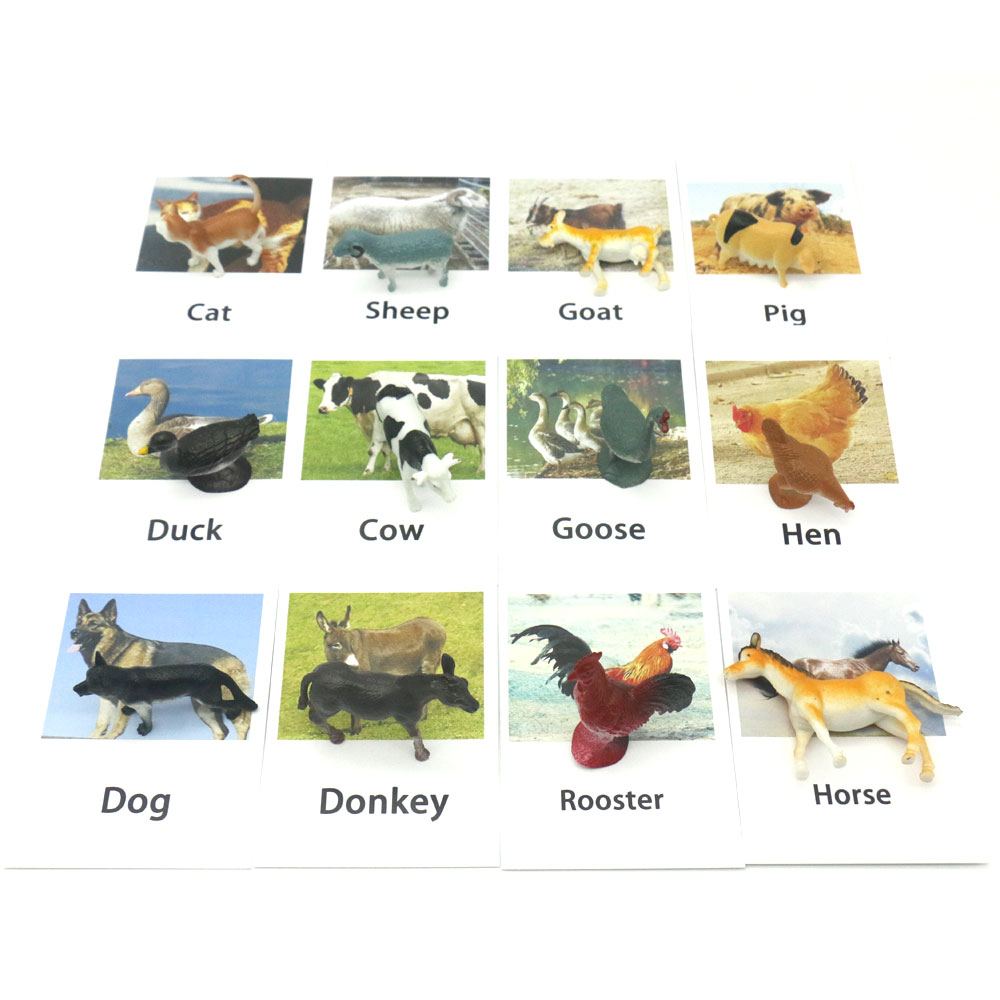 1.1 Montessori Montessori fabric farm animal matching cards matching ...