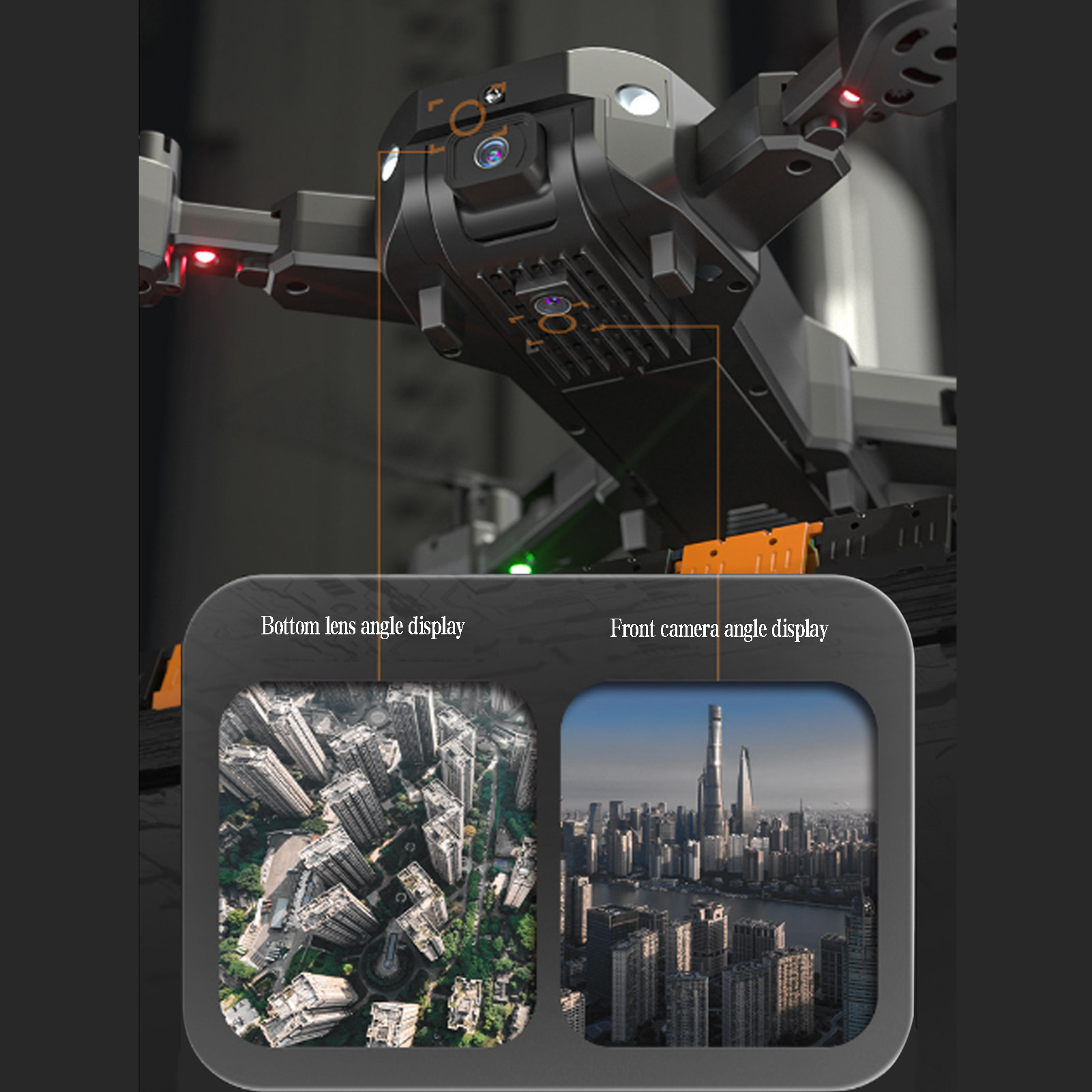 Dual Camera 8k Quadcopter Drone 360° Roll and Draw Route Flight Remote ...