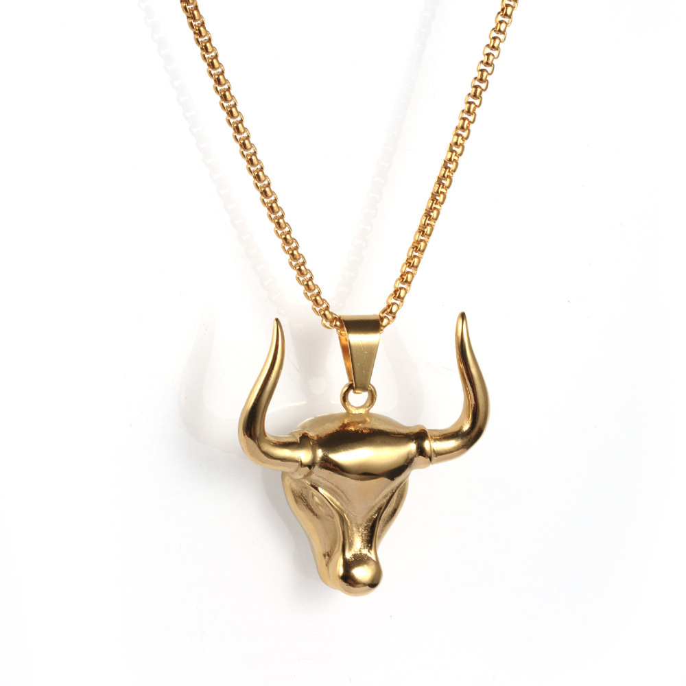 Bull Necklace Men Jewelry | Bull Pendant Necklace Men | Mens Necklace ...