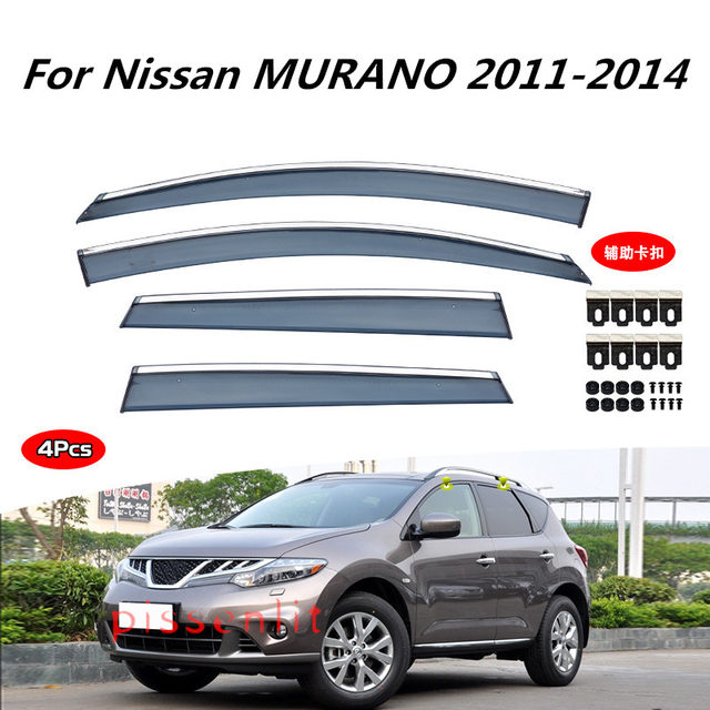 Fur Nissan MURANO 2011 2012 2013 2014 Zubehor Deflektoren Fenster Visiere Regen Wache Tur Visor Vent Shades Ventvisor AliExpress