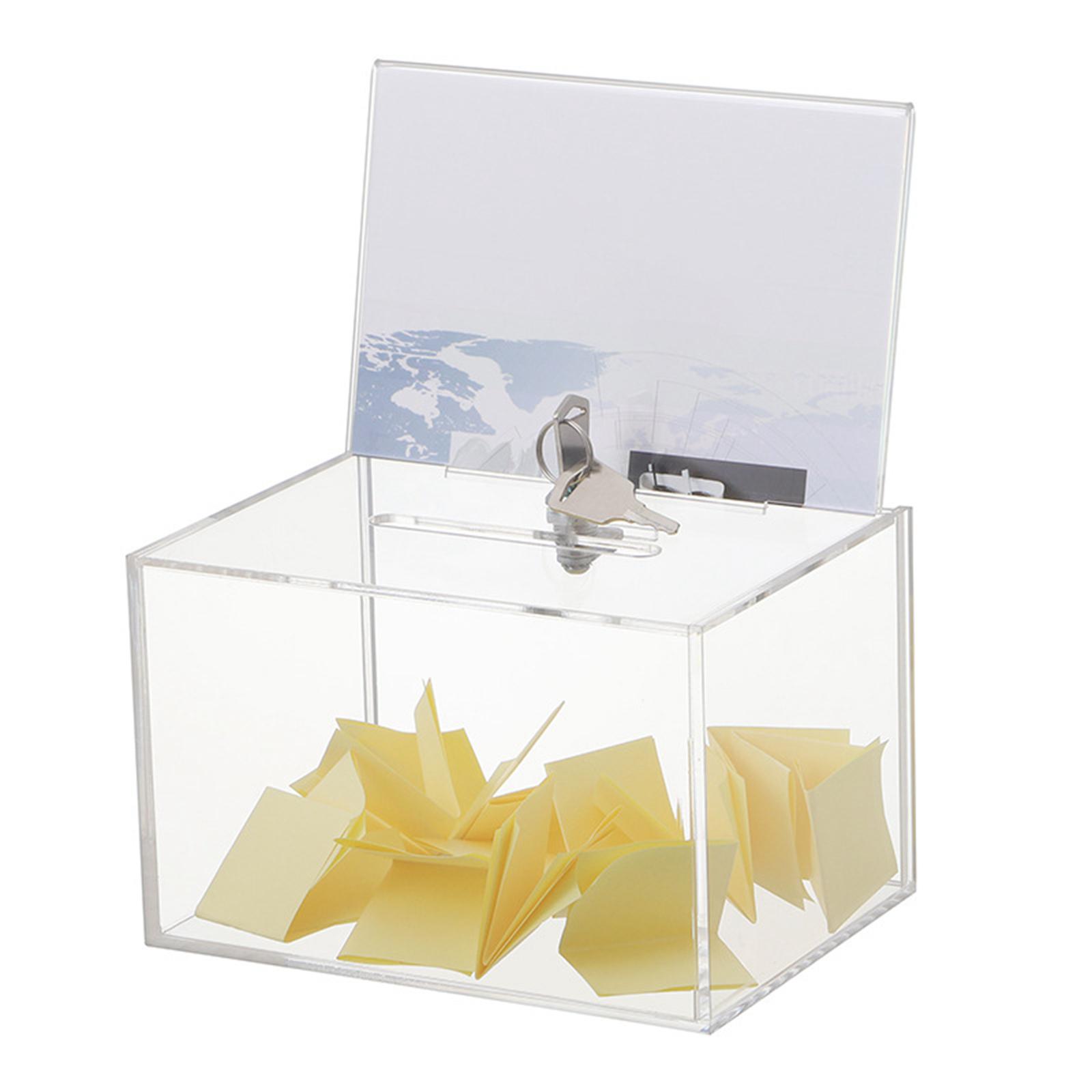 Acrylic Donation Box Lock | Clear Acrylic Mailbox | Acrylic Voting Box ...