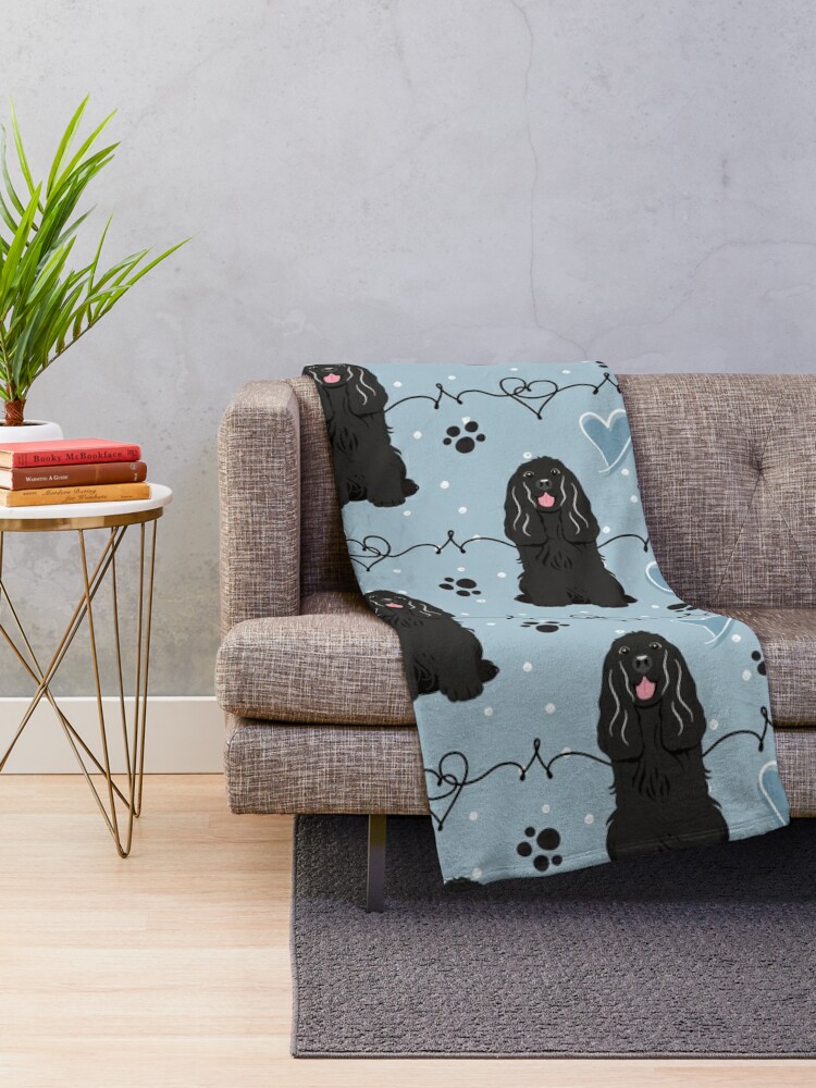 Black Cocker Spaniel Blanket - classic shop