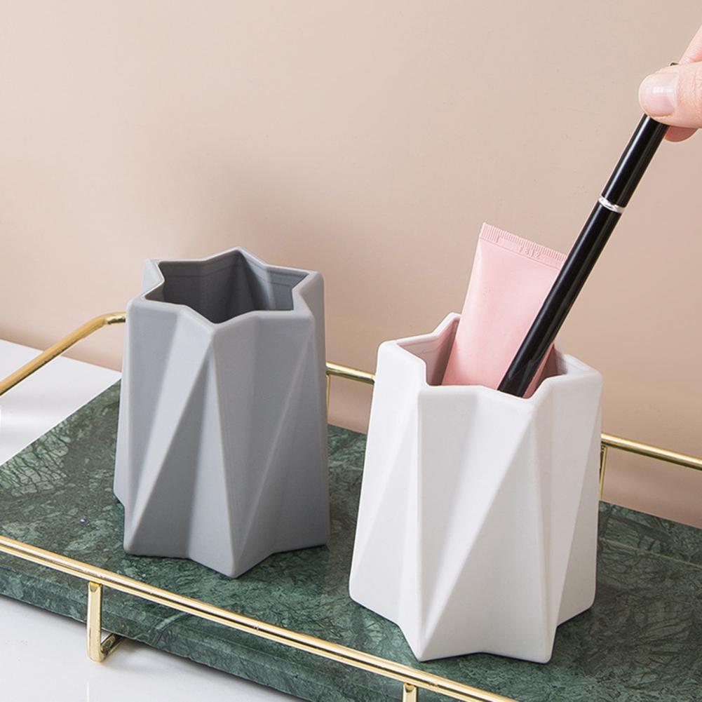 POT A CRAYON,White 3--Boîte à crayons multifonction en Silicone, porte ...