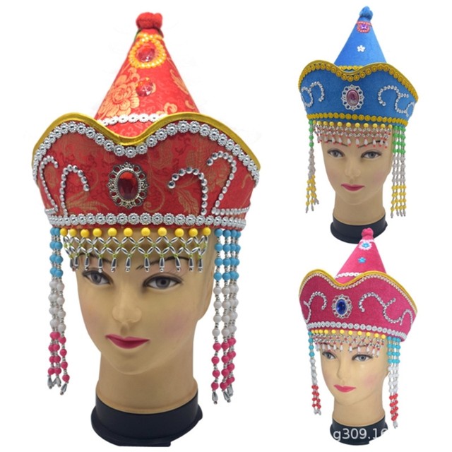 Chapeu Mongol Tradicional Mongolian Hat With Ornament | Mongolian