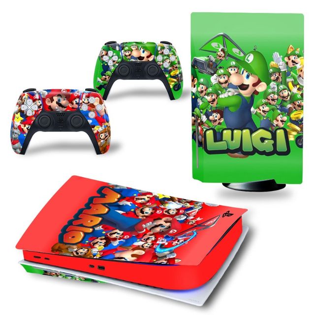 Super Mario Bros PS5 Disc Skin Sticker Cover for PlayStation 5 CD ROM Console Controller Christmas Decal Protective Film Gifts AliExpress