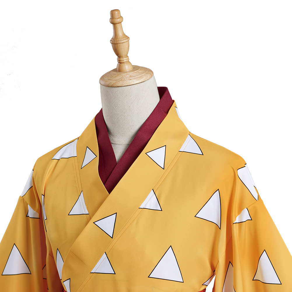 Anime Demon Slayer Agatsuma Zenitsu Kimono Cosplay Costume Outfits ...