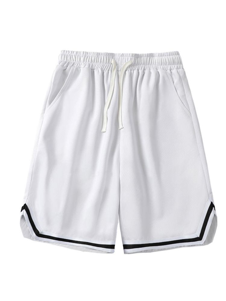 Short de basket homme été ample blanc jambe large sport casual ...