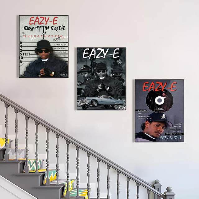 Eazy E Pintura West Coast Póster De Rapero Eazy E Retro, Papel