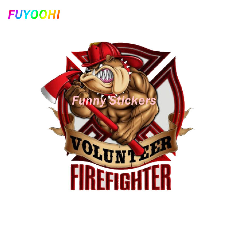 Volunteer Firefighter Reflective Car Sticker - Best Shop House