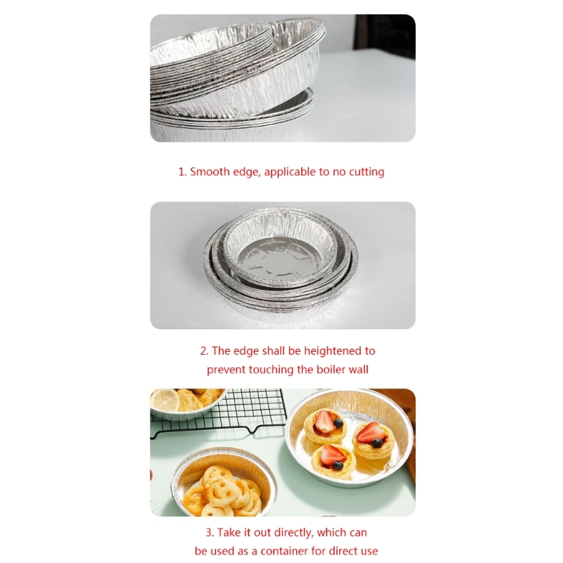 8 pouces Petits moules à tarte jetables en aluminium, 10 pièces, Mini ...