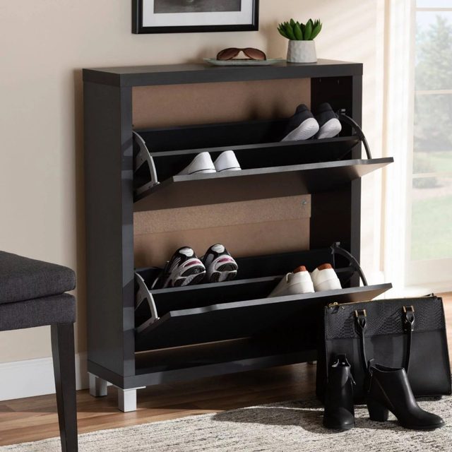 Baxton Studio White Simms White Modern Shoe Cabinet AliExpress