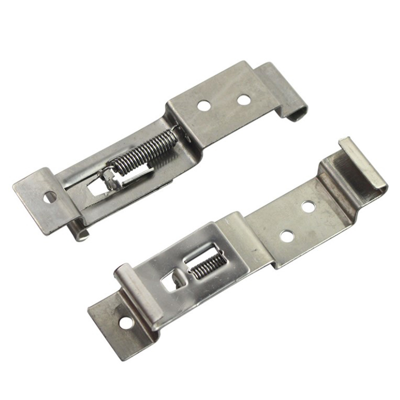 Generic 2 PCS Rectangular Car License Plate Spring Loaded Stainless ...