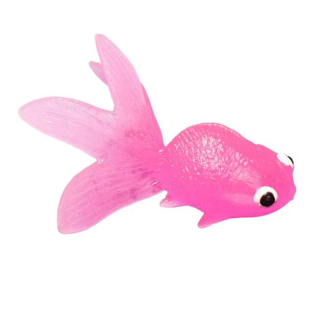 Rubber Fish Toys Gratier 6Pcs Simulation Goldfish Models Lifelike ...