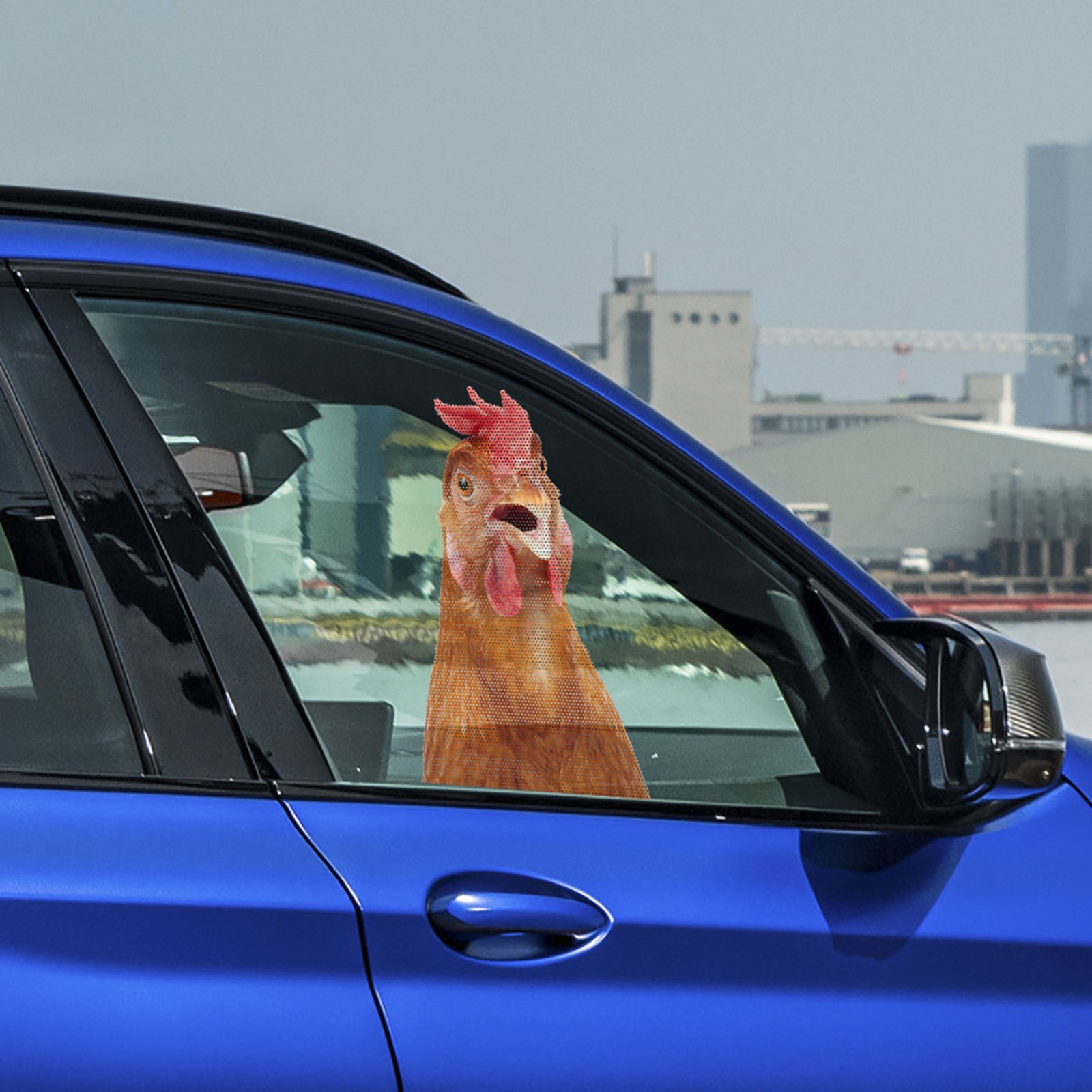 Chicken Semi Transparent Car Window Stickers Transparent Car Window St ...