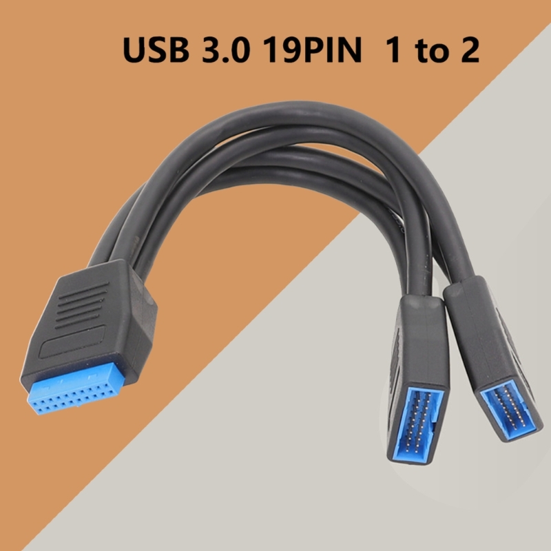 Cable divisor en Y de 19 pines, doble puerto USB 3,0 A hembra A 20 ...
