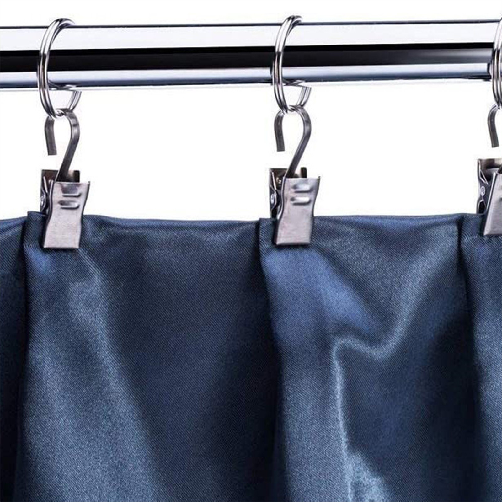 Pince à linge,Pinces à rideaux en acier inoxydable, 10 pièces ...