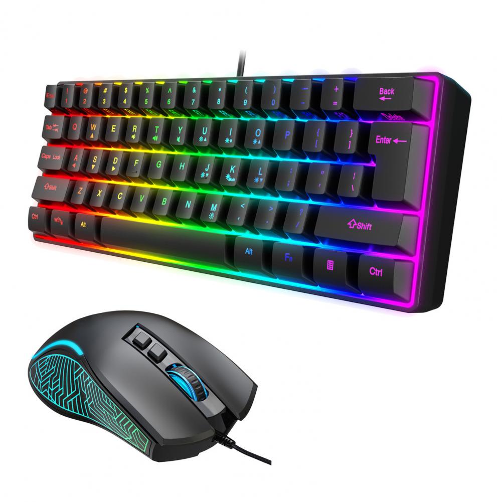 Gaming Keyboard Mouse And Headset With Mic Combo USB Wired RGB Backlit ...
