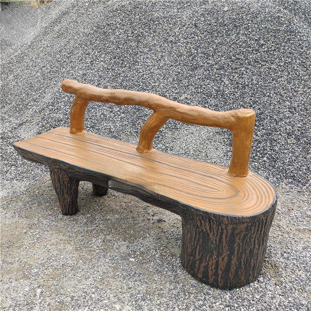 Cement imitation wood bench concrete bench back chair AliExpress