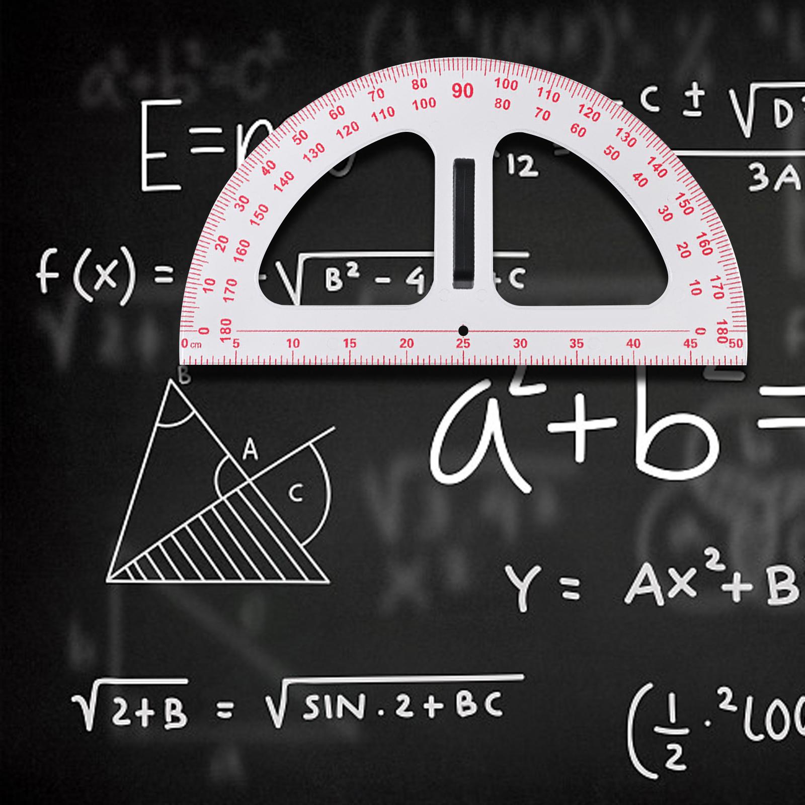 Protractor with Detachable Handle Precision Carpenter Geometry Math ...