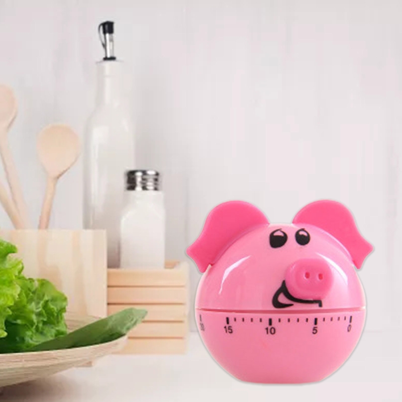 60 Min Kitchen Mechanical Timer Pig Shape Manual Timer Cooking Back ...