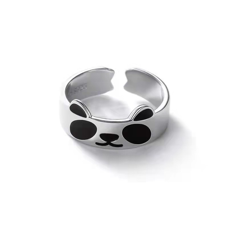Panda Ring-Cute Enamel Color Adjustable Panda Ring