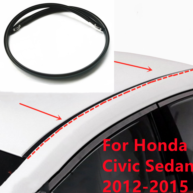 Left Right Roof Drip Side Finish Moulding Trim Weatherstrip Seal With Clip For Honda Civic Sedan 4 Door 2012 2015 AliExpress