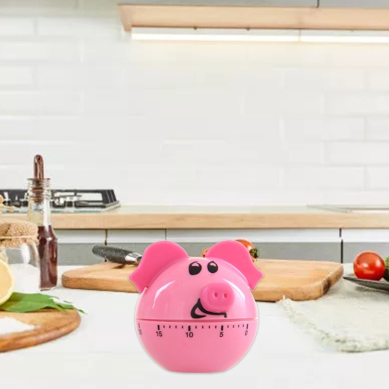 60 Min Kitchen Mechanical Timer Pig Shape Manual Timer Cooking Back ...
