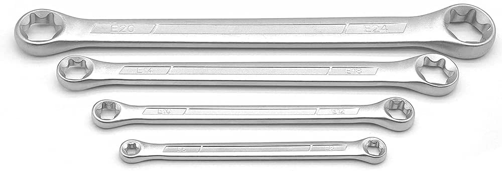 CLE A MOLETTE,25--Jeu de clés en forme'étoile, outils P1, 4 pièces, boîte e torx, E6, E8, E10 ...