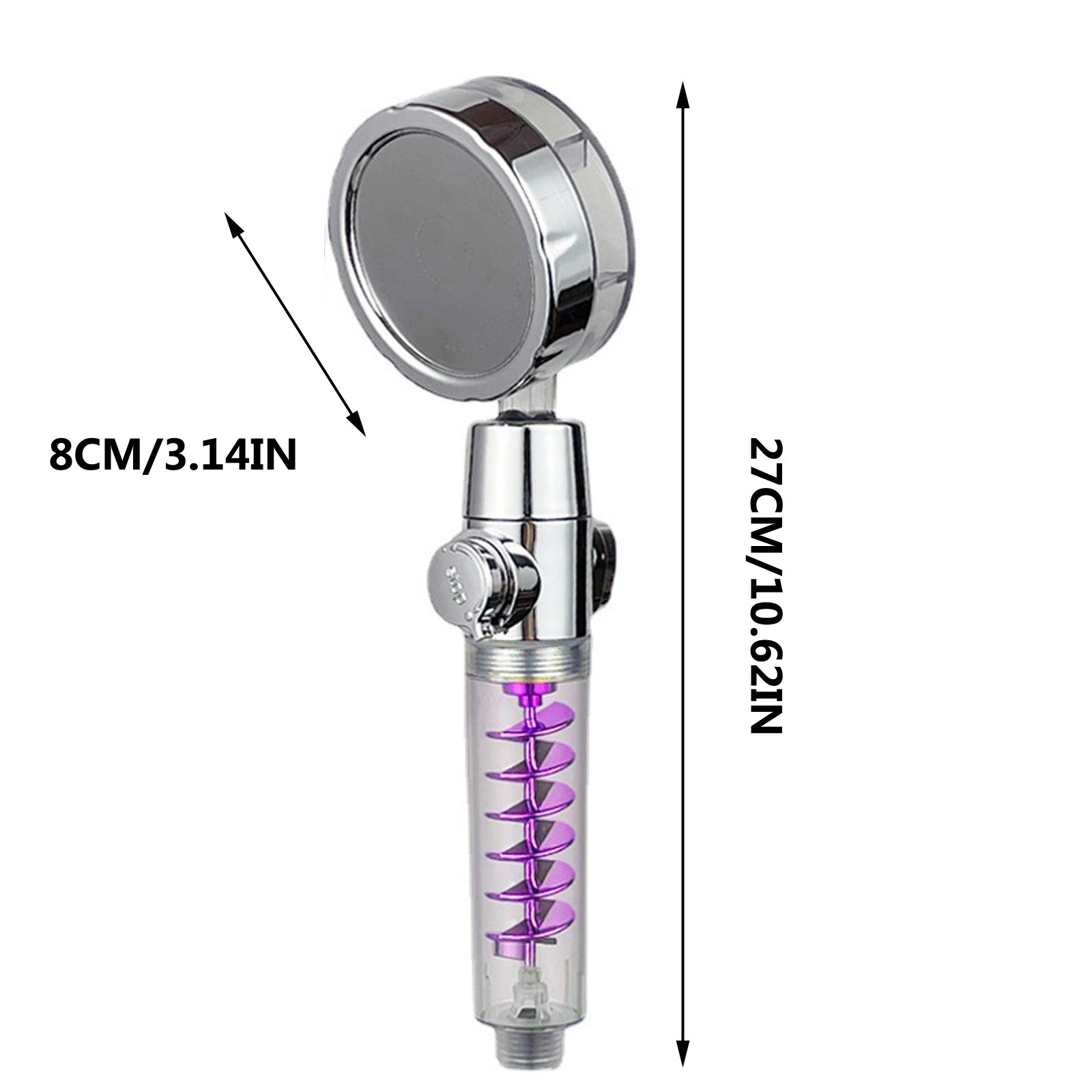 POMMEAU DE DOUCHE,Purple--Pommeau de douche Turbo Spa, 3 modes, haute pression, économie'eau ...