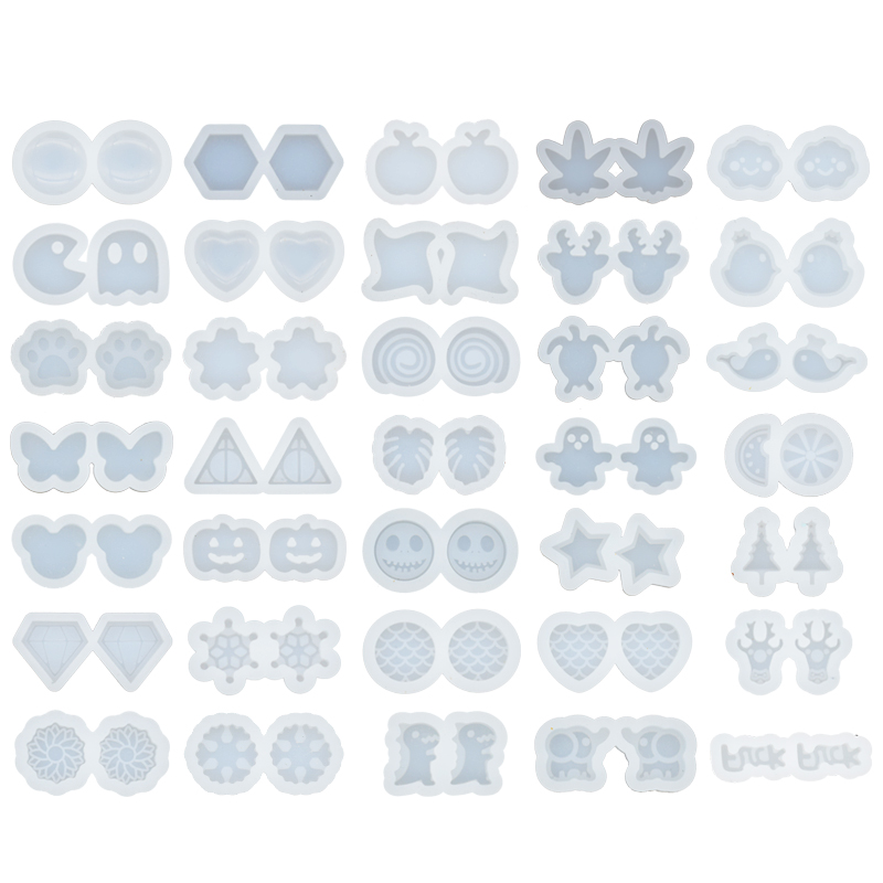 Tapez 34 42 sortes de clous'oreilles de dessin animé, moule en résine ...