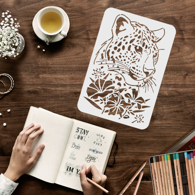 Schablone Mit Leopardenmuster Animal Print Bilder Kostenloser