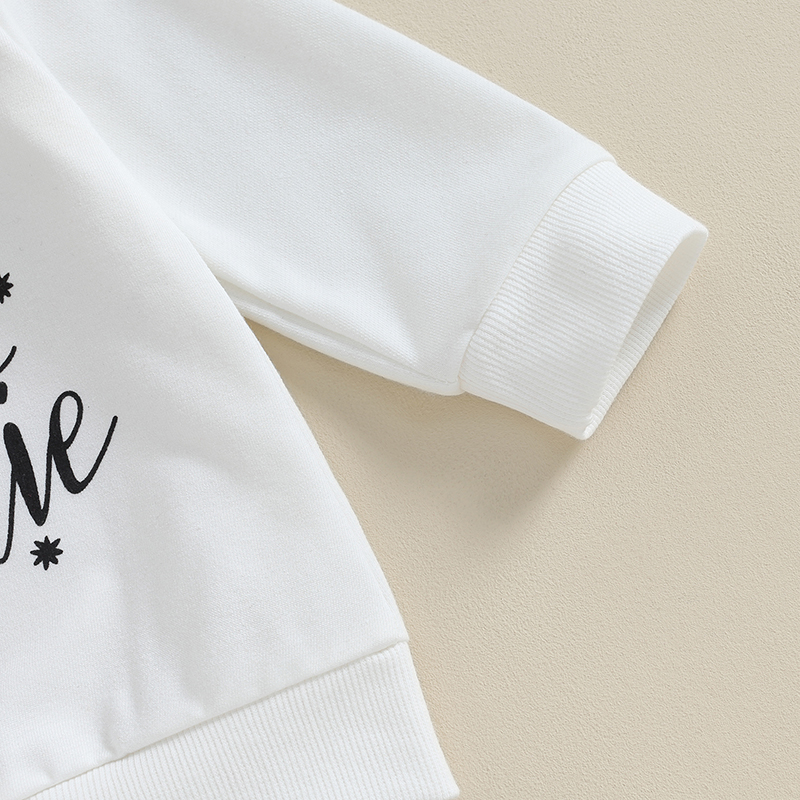 Sudadera y Pantalones de Navidad para Bebé 2Pcs con Capucha y Estampado de Letras Material ...