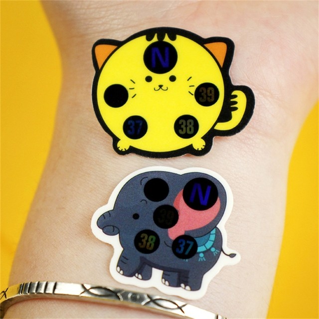 Stick On Fever Stickers 12-Pack Stick-On Fever Patches For Kids ...