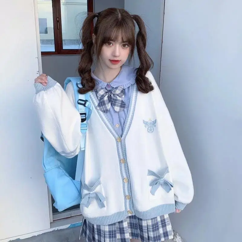 Униформа JK для японских девушек Loli с V-образным вырезом, милый ...