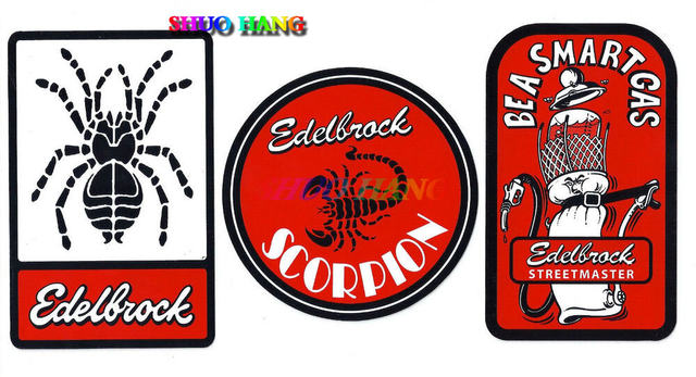 Edelbrock Tarantula Racing Decals Stickers 212 Inches Long 2pcs Car